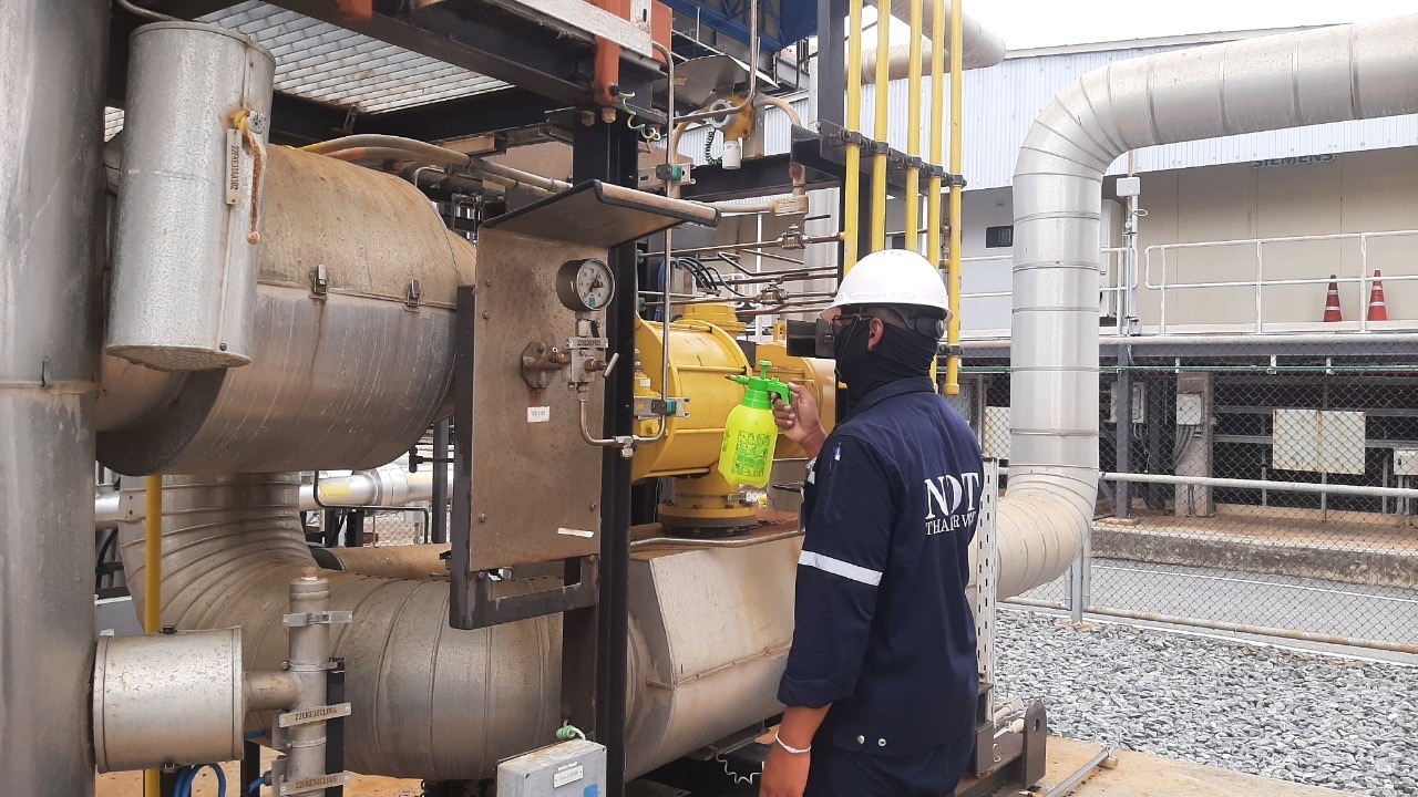 งานตรวจสถานที่ใช้ก๊าซ NGV - NDT thai service Co.,Ltd